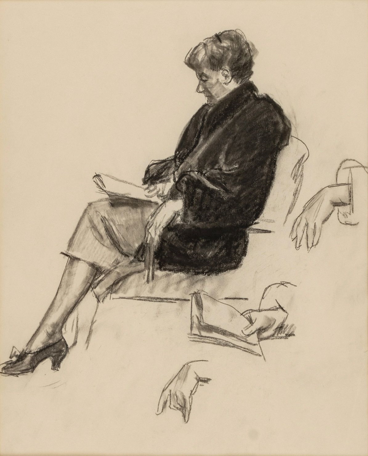 Edward Hopper | Edward Hopper (American, 1882-1967) Conte Crayon On ...