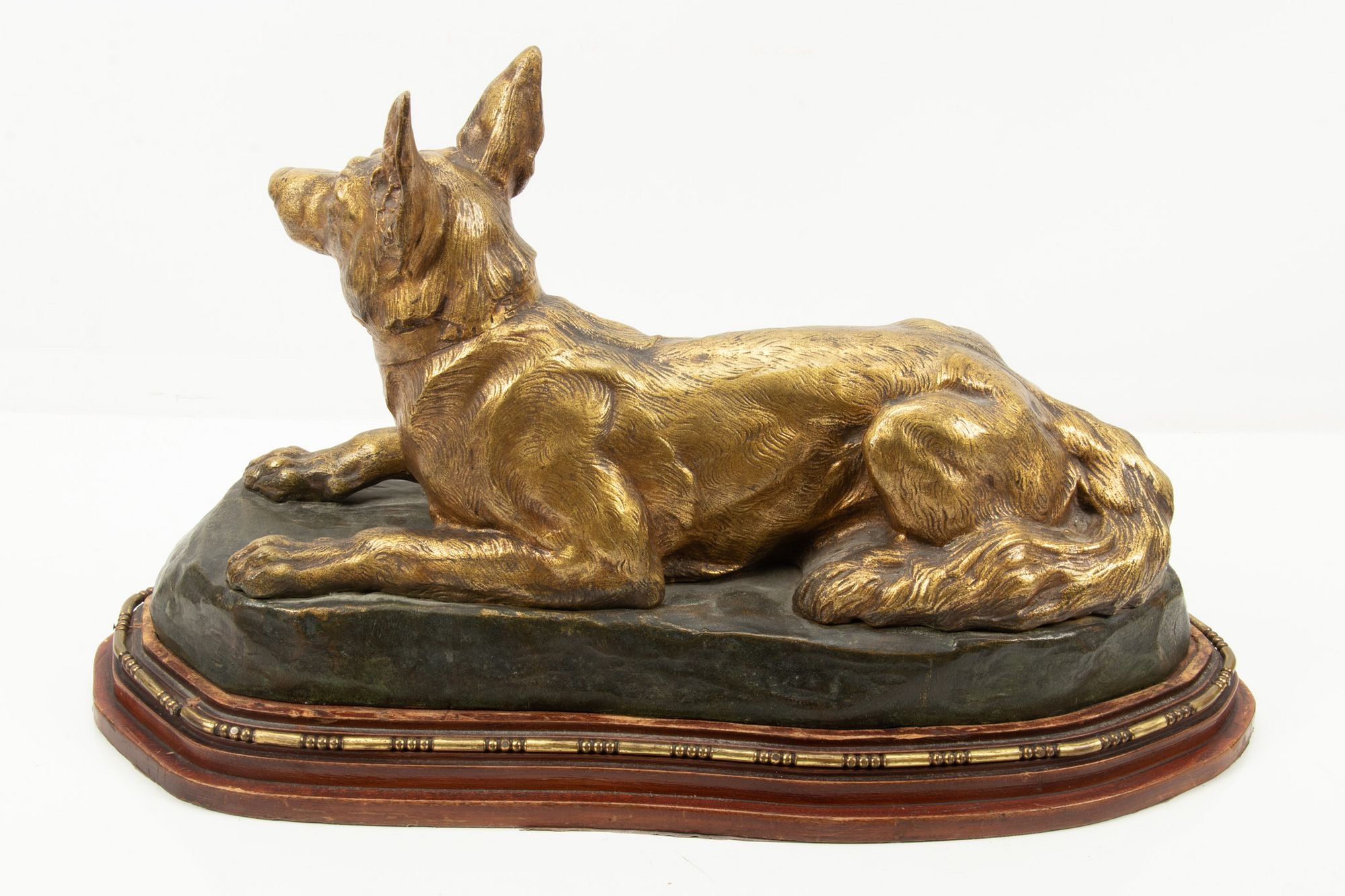 Marcel Guillemard | French DorÈ Bronze German Shepherd Sculpture Signed ...