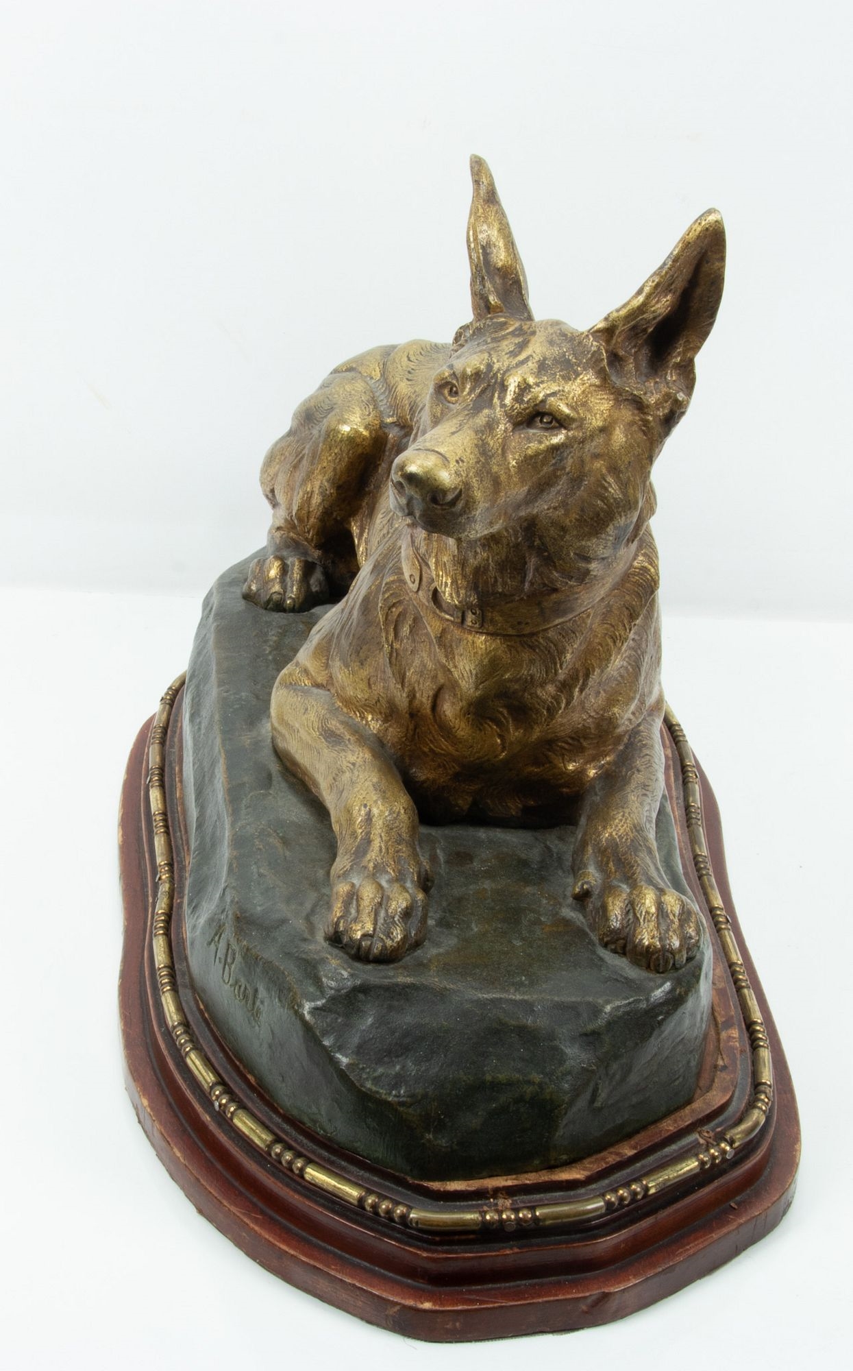 Marcel Guillemard | French DorÈ Bronze German Shepherd Sculpture Signed ...