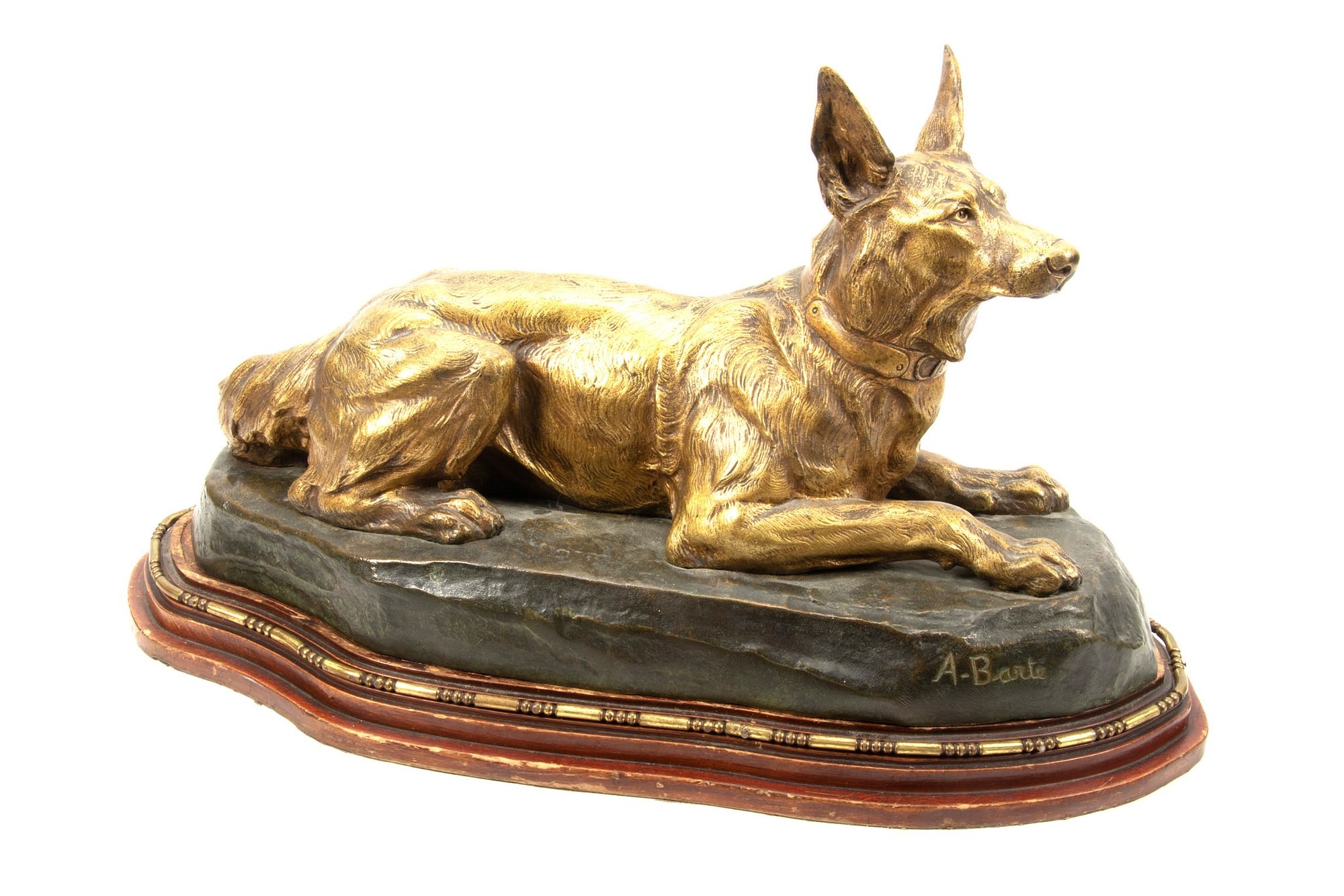 Marcel Guillemard | French DorÈ Bronze German Shepherd Sculpture Signed ...