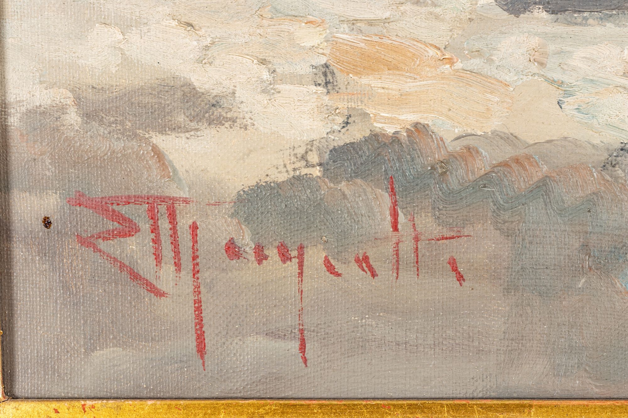 Ercole Magrotti | Figures Mending Nets Next To A Vessel | MutualArt