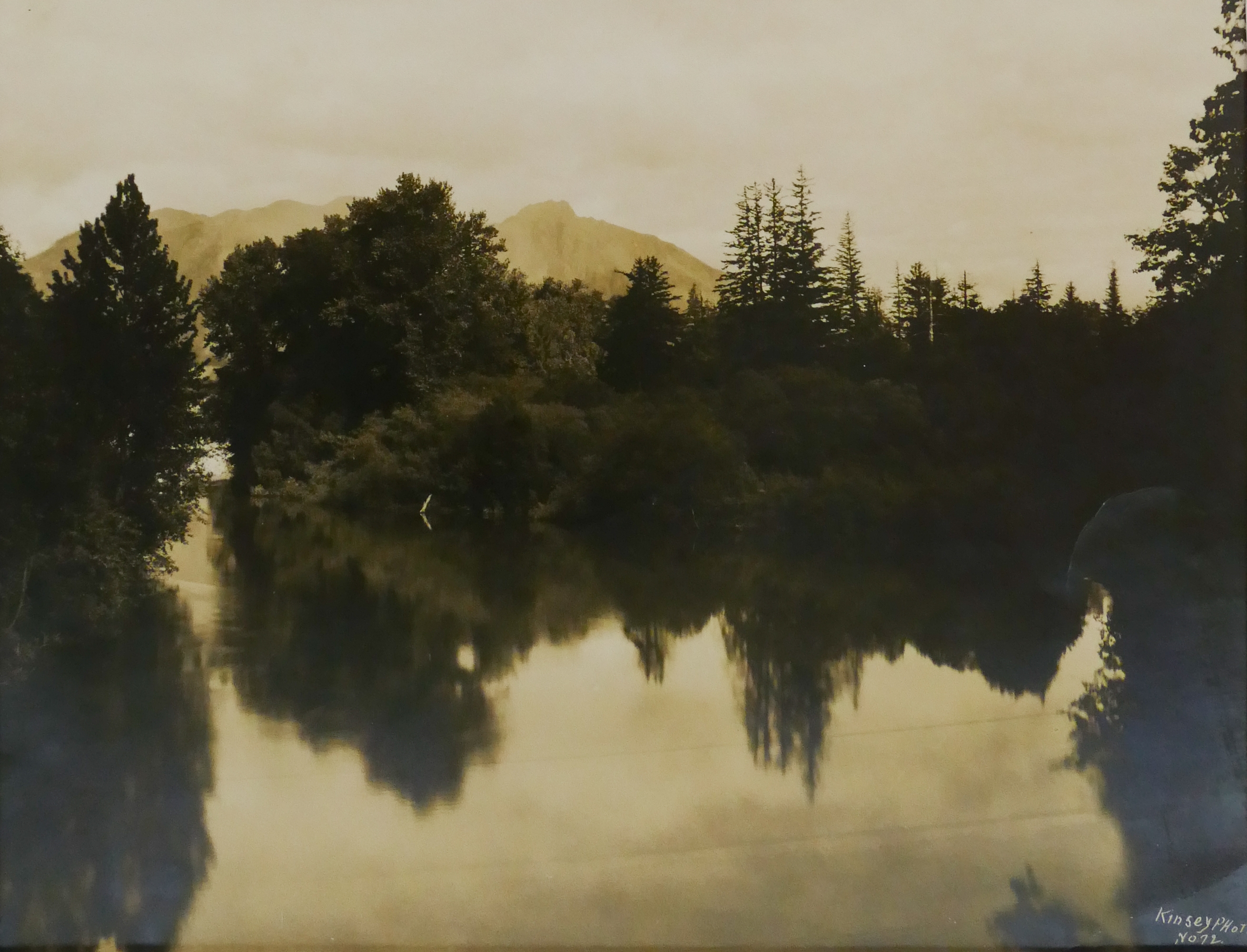 Darius Kinsey | Darius Kinsey Snoqualmie River with Mt Si No.72 Sepia ...