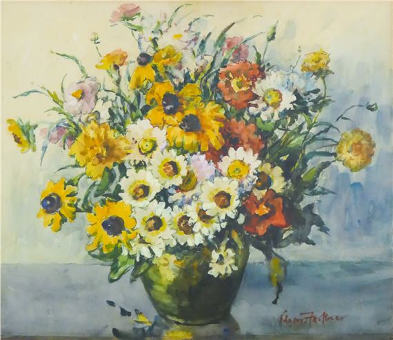 J. Edgar Forkner | Still Life with Sunflowers | MutualArt