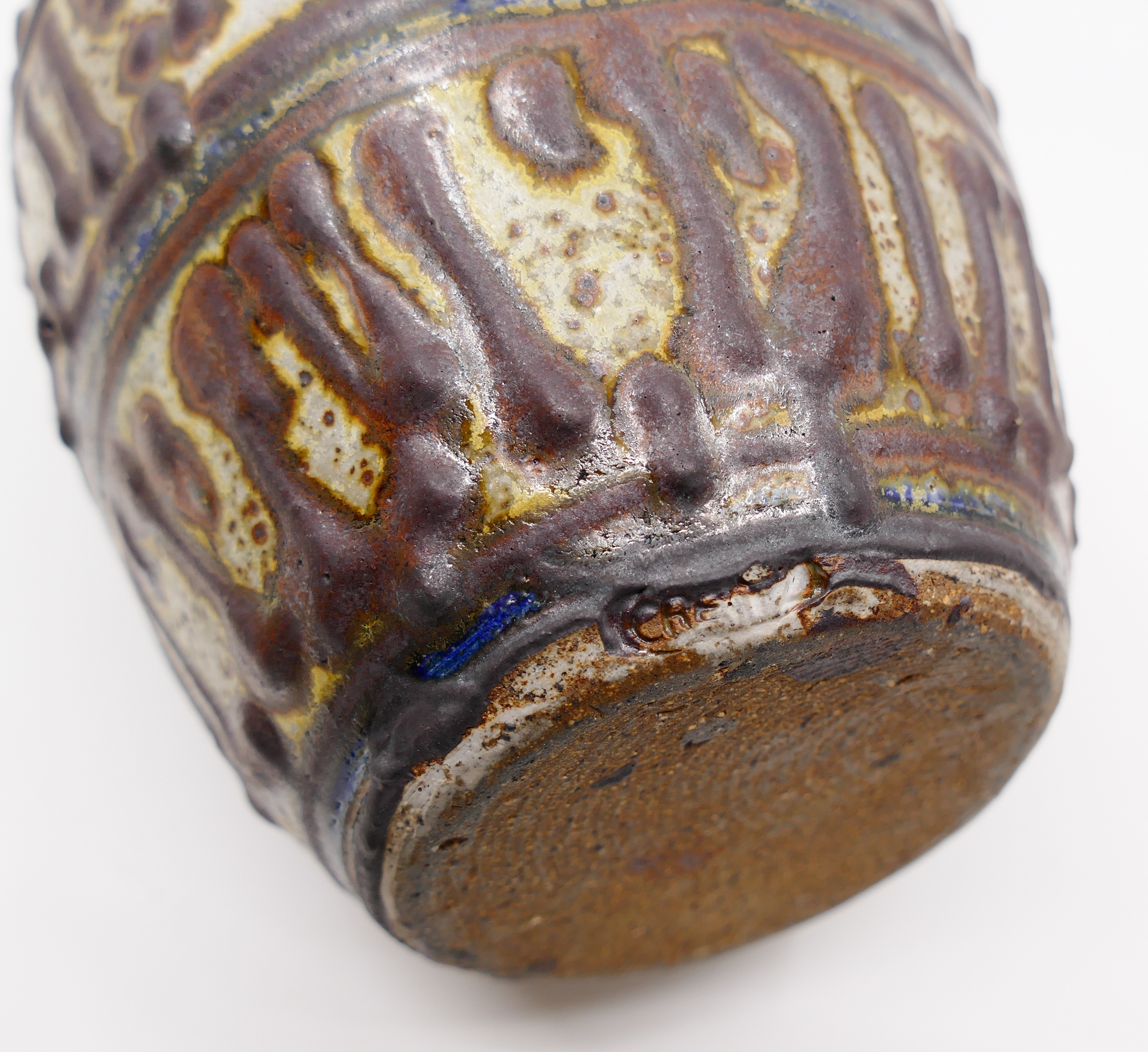 William Creitz | William Creitz Speckled Pottery Vase with Lines 12 ...