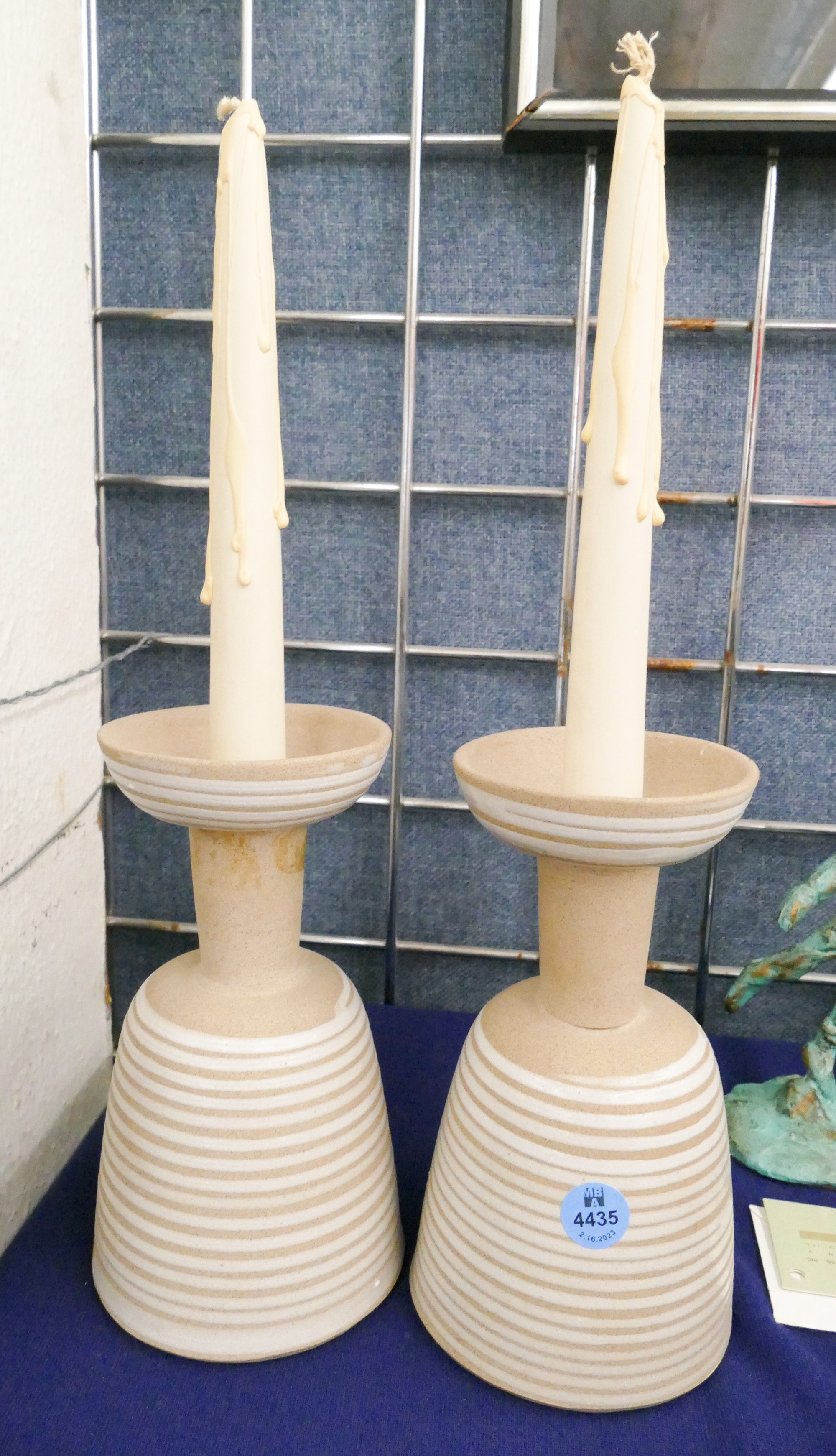 Jane Martz | Pair Marshall Martz Pottery Candlesticks 7'' | MutualArt