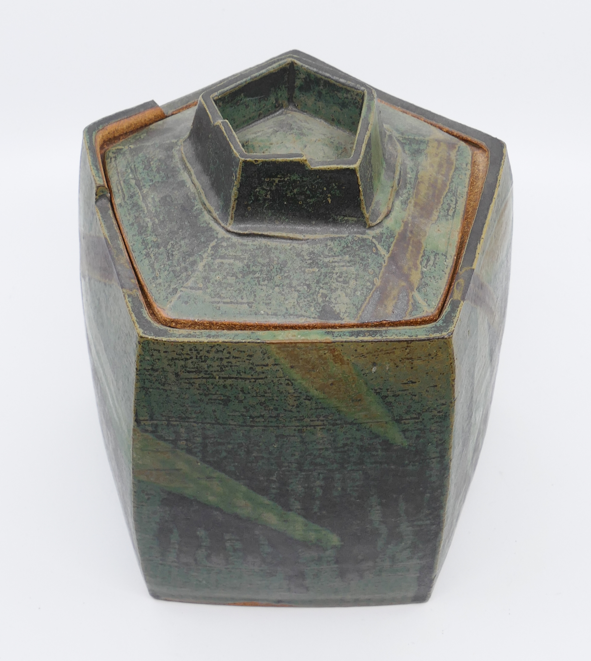 Sequoia Miller | Sequoia Miller Green Bamboo Altered Pottery Jar 9''x8 ...