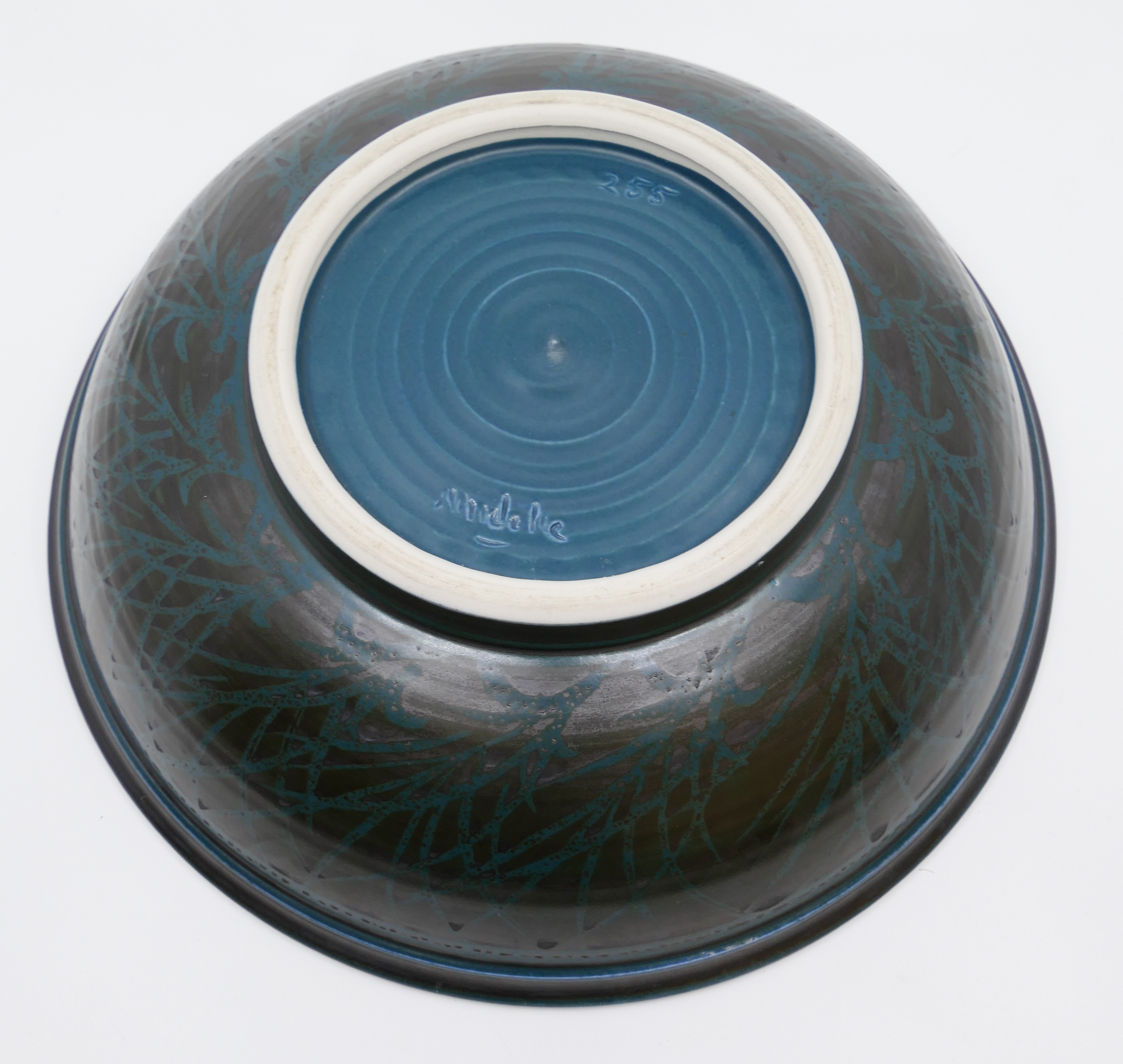 Louis Mideke | Louis Mideke Green Wax Resist Large Bowl 4''x13 ...