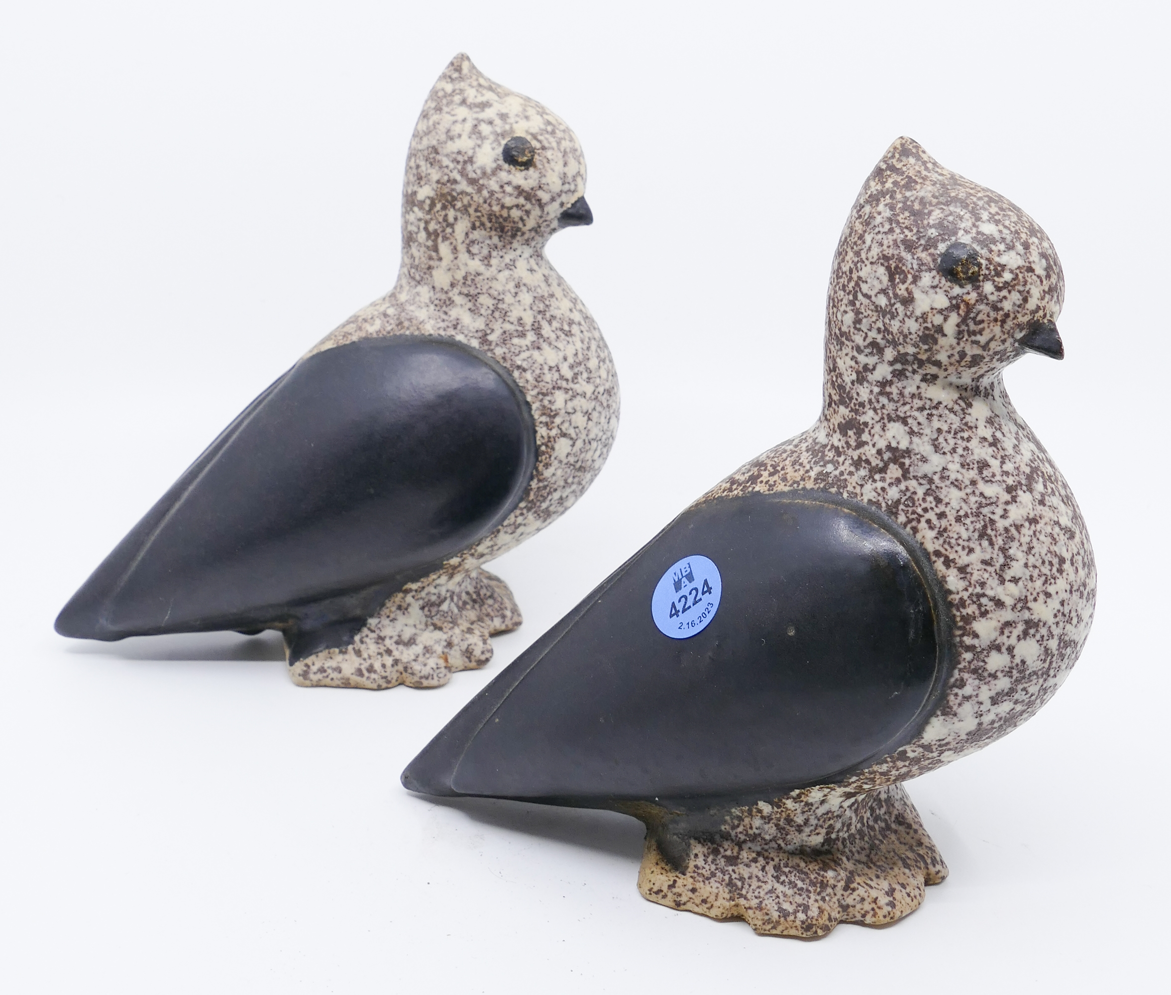 James Lovera | Pair James Lovera Studio Pottery Pigeon Bird Figures 7 ...