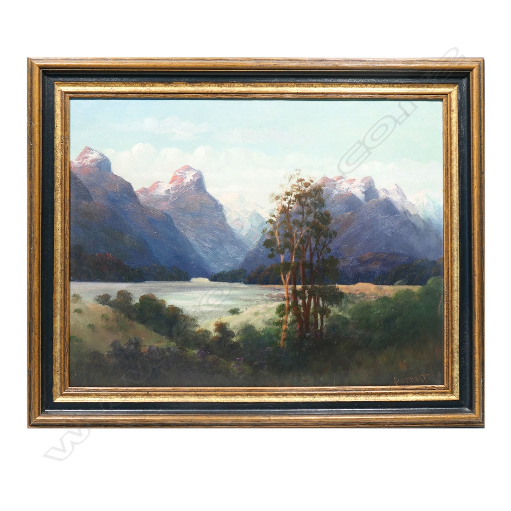 John Douglas Perrett | untitled valley scene (Mt Cook) | MutualArt