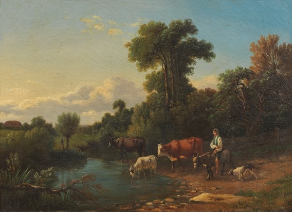 Flemish School, 19th Century | Paesaggio con armenti | MutualArt