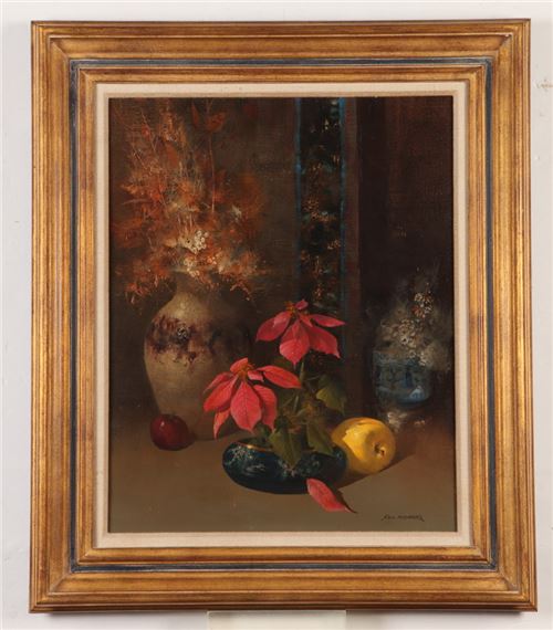 Thomas Andrew Nicholas | Still Life with Poinsettia, | MutualArt