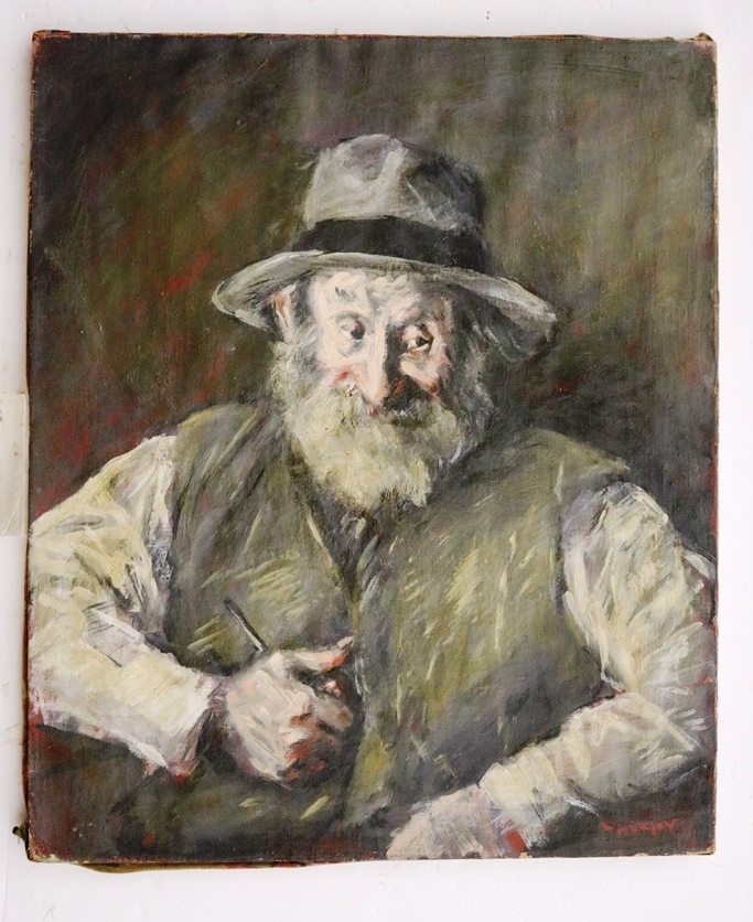 Henry Major | Old Man Smoking Pipe, | MutualArt
