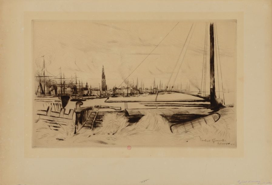 Norbert Goeneutte | Antwerp seen from the head of Flanders Venice ...