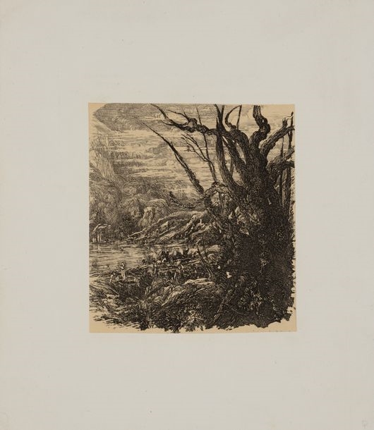 Rodolphe Bresdin | The Lake in the Mountains | MutualArt