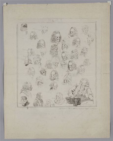 Jean Huber | Thirty Heads of Mr Voltaire | MutualArt