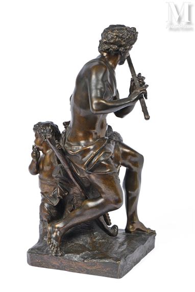 Antoine Coysevox | Pan jouant de la flûte accompagné d'un Satyre ...