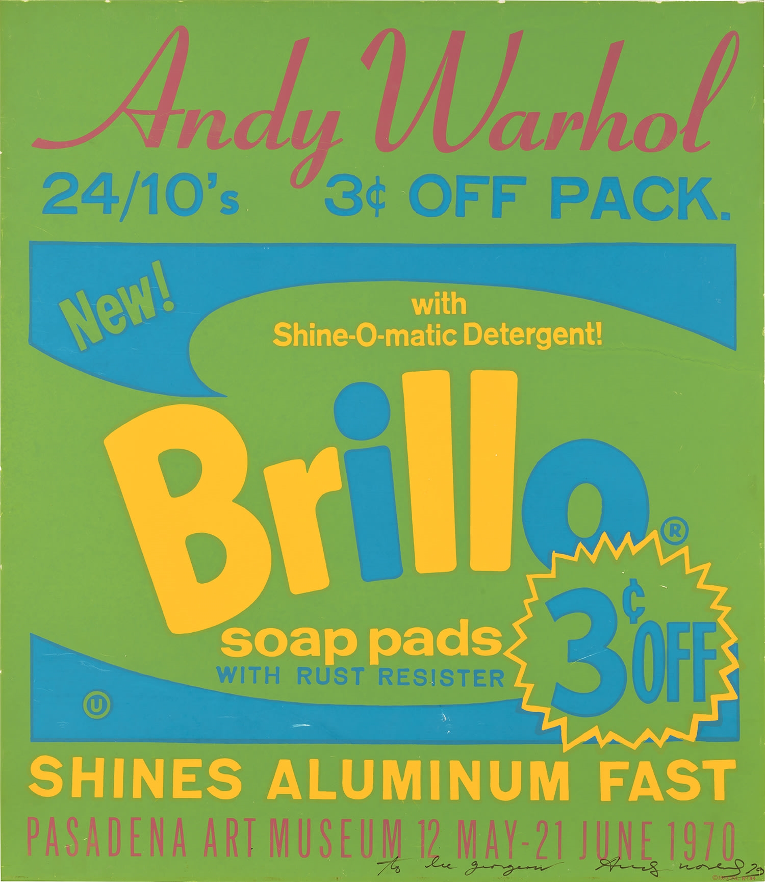 Andy Warhol | Exhibition poster for Andy Warhol: Pasadena Art Museum ...