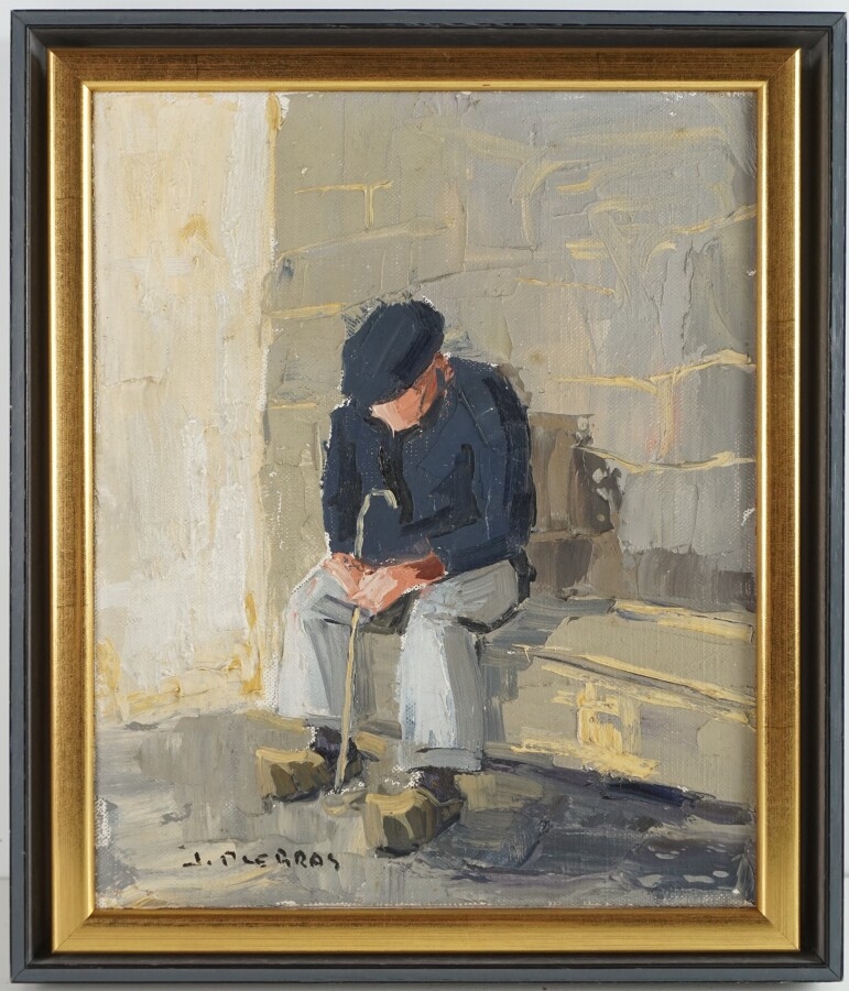 Jean Pierre Le Bras | Homme assis sur un banc | MutualArt