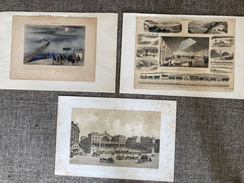 Louis Beysson | Steam locomotive Watercolor gouache (1880s) | MutualArt