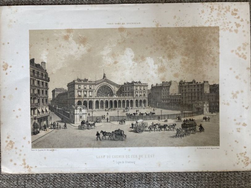 Louis Beysson | Steam locomotive Watercolor gouache (1880s) | MutualArt