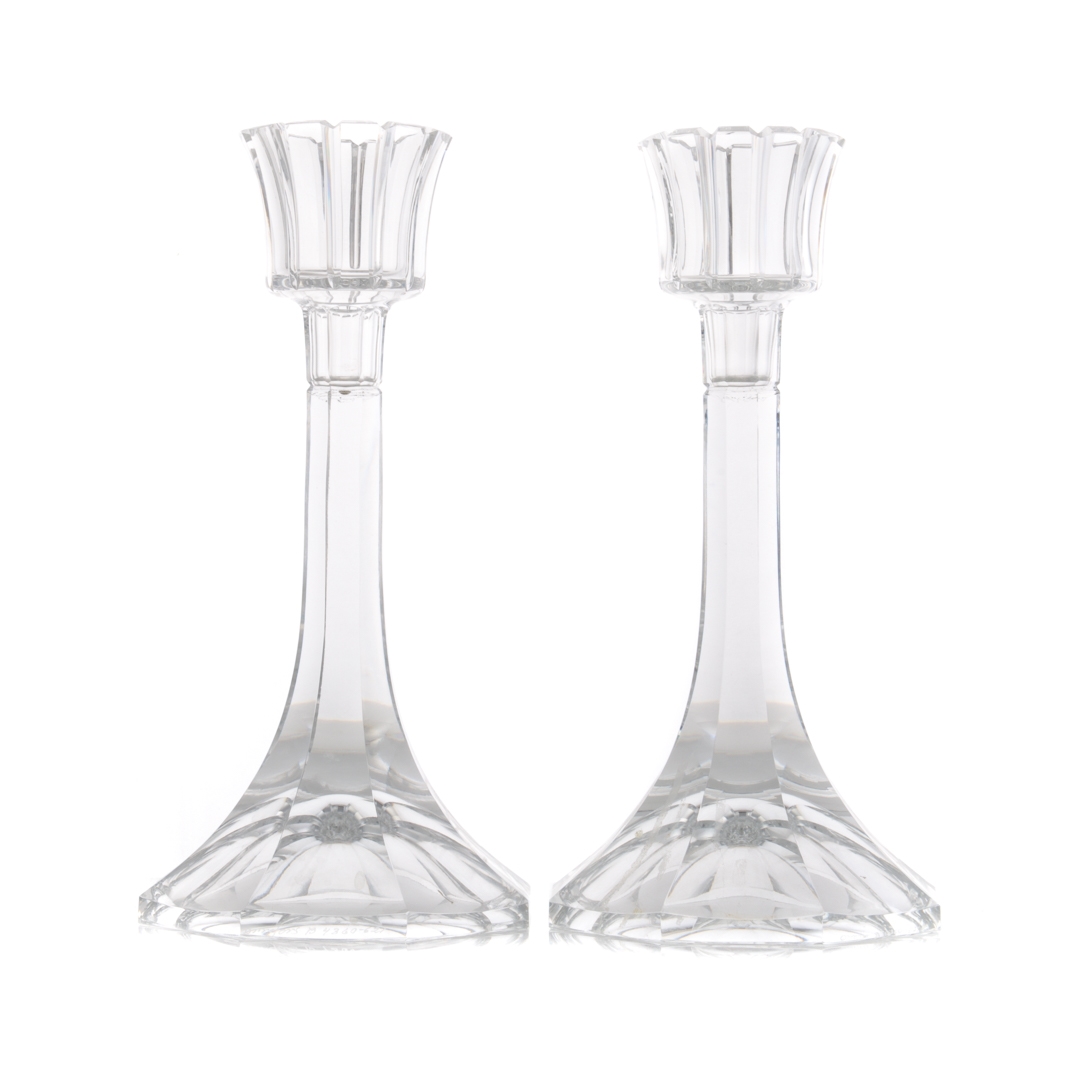 Orrefors | Pair of Orrefors crystal candlesticks | MutualArt