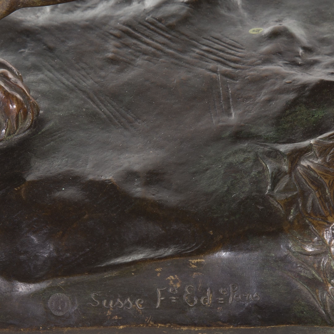 Auguste Nicholas Cain | Auguste Cain. Tiger Family bronze | MutualArt