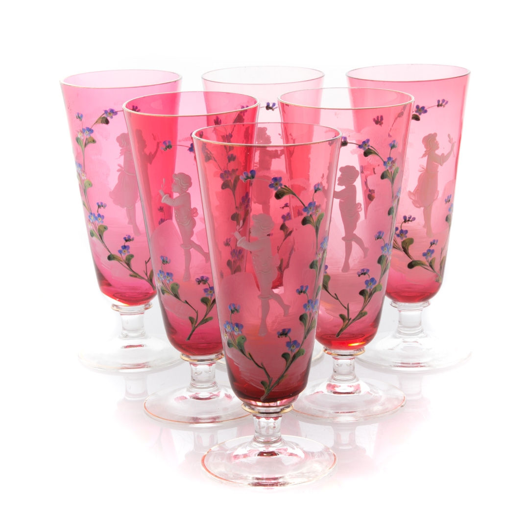 Mary Gregory | 15 Mary Gregory cranberry glass articles | MutualArt