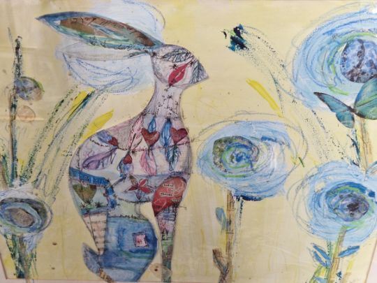 Cecil Aldin | AN INTERESTING COLLAGE PICTURE OF A RABBIT AMIDST FLOWERS ...