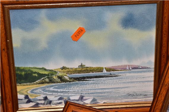 Tony Warren | TWO MARITIME THEMED WATERCOLOURS DEPICTING SHIPS UNDER ...