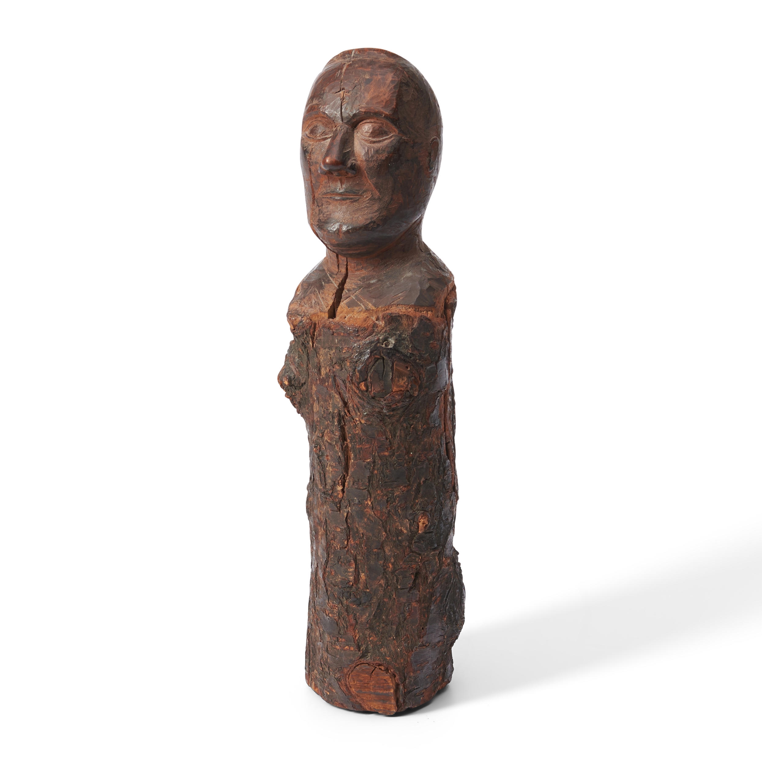 American School, 18th Century | Carved Log Figure of a Man, (Late 19th ...