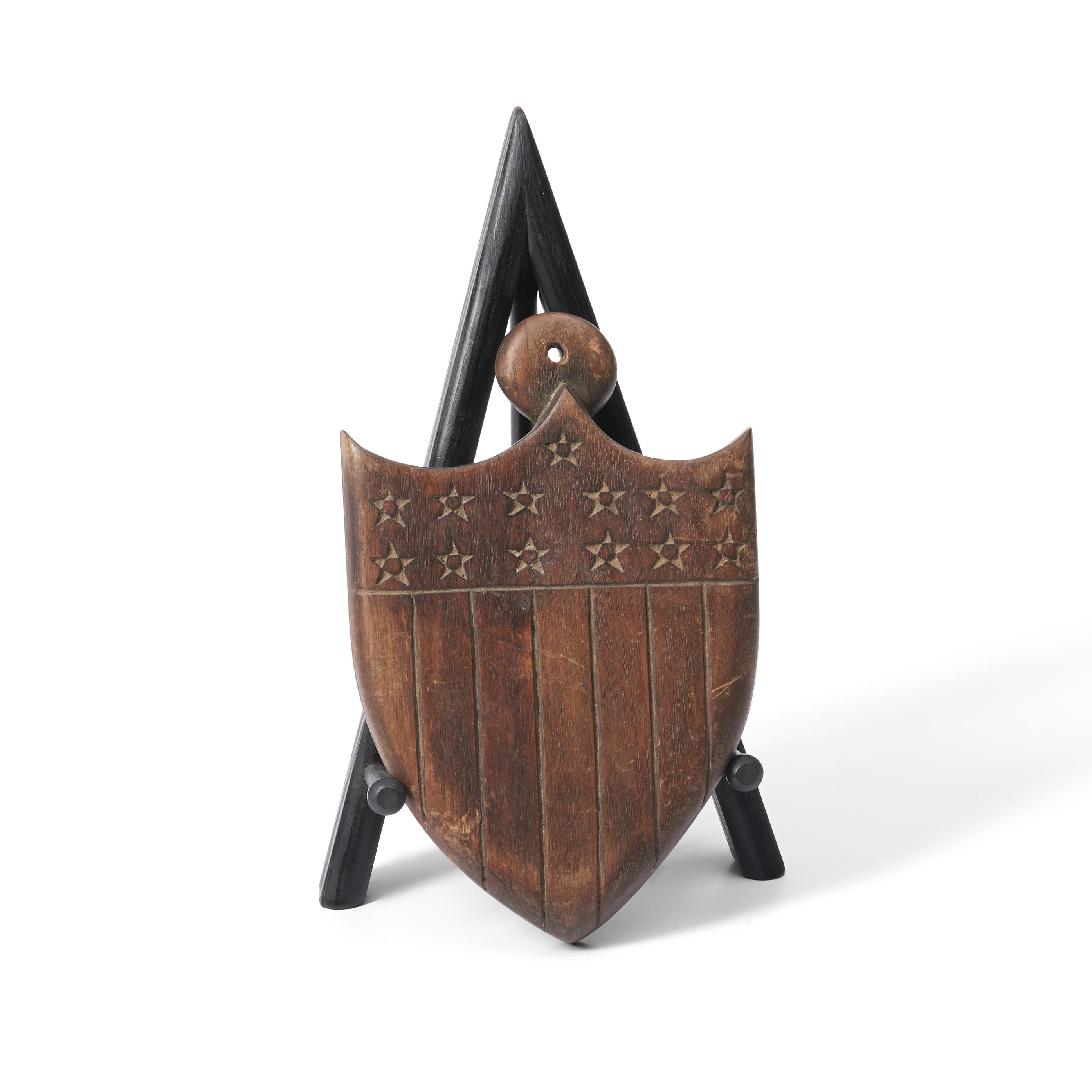 American School, 20th Century | Chip-Carved Shield Plaque, | MutualArt