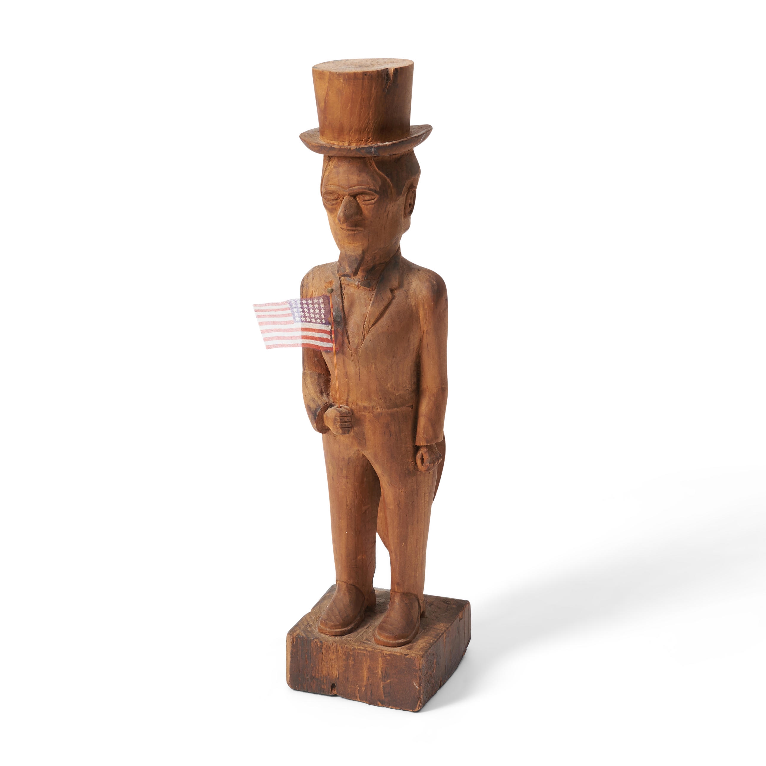 American School, 20th Century | Carved Figure of Uncle Sam, | MutualArt