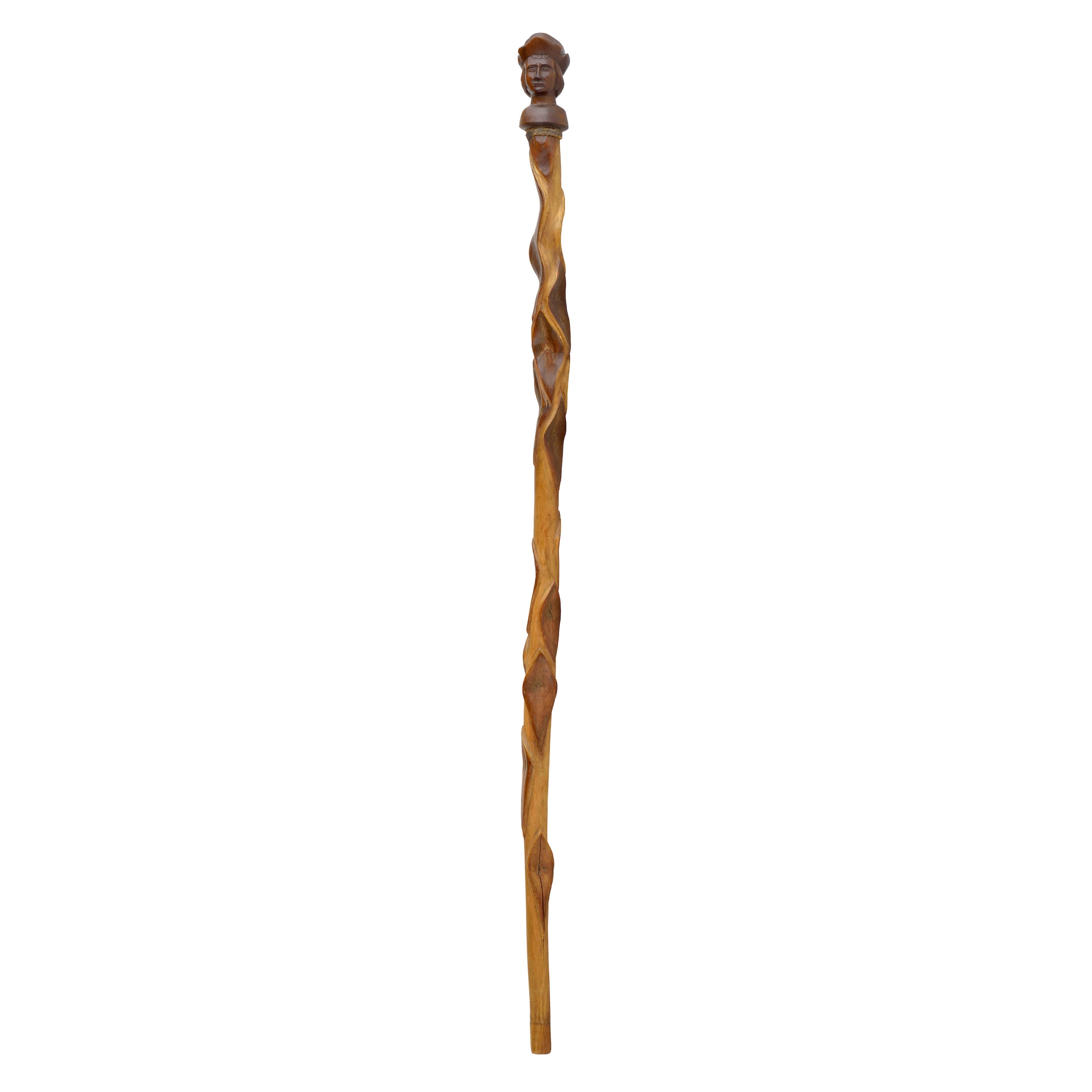 Jonas A. Bergren | Cane with Christopher Columbus Portrait Handle ...