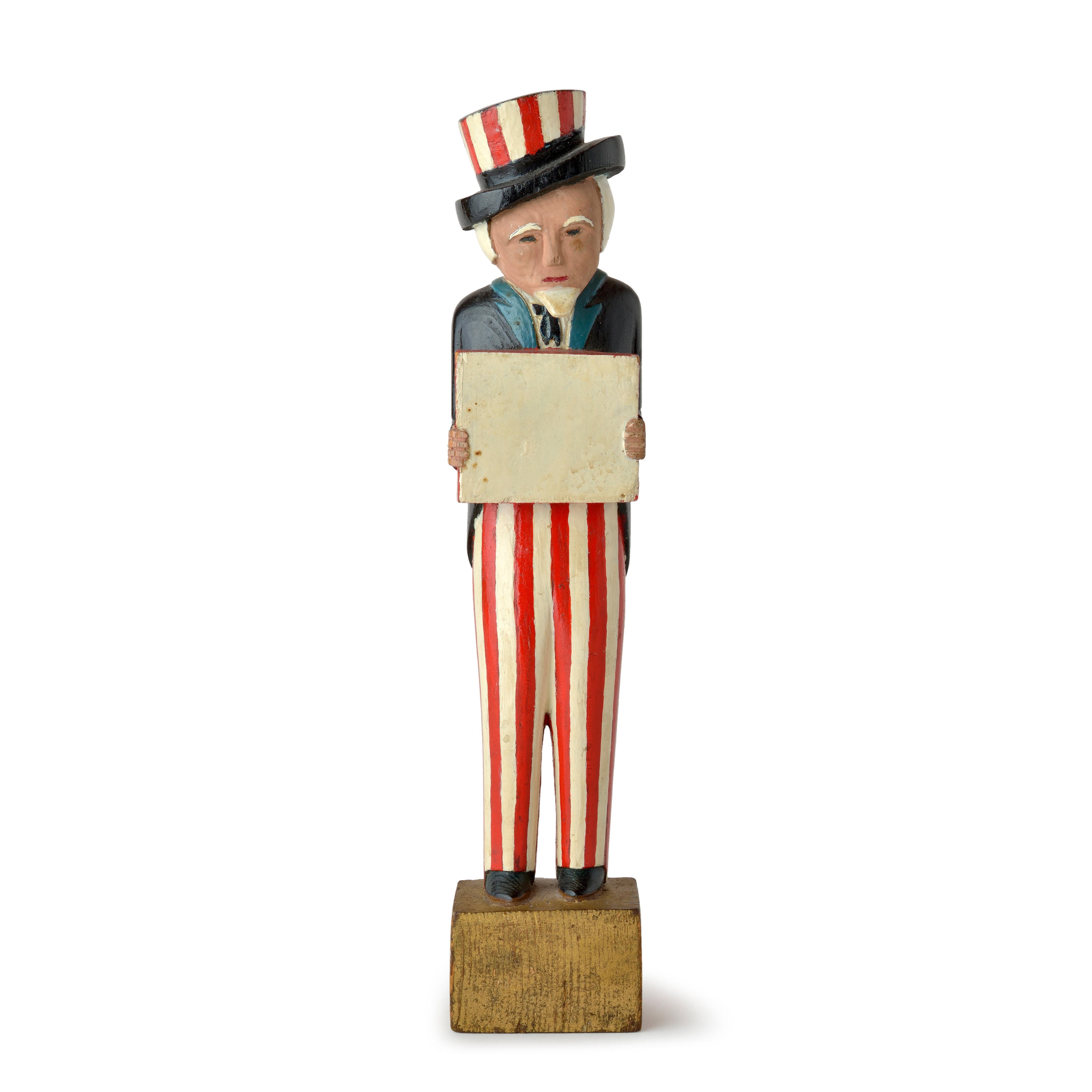 American School, 20th Century | Carved Polychrome Figure of Uncle Sam ...