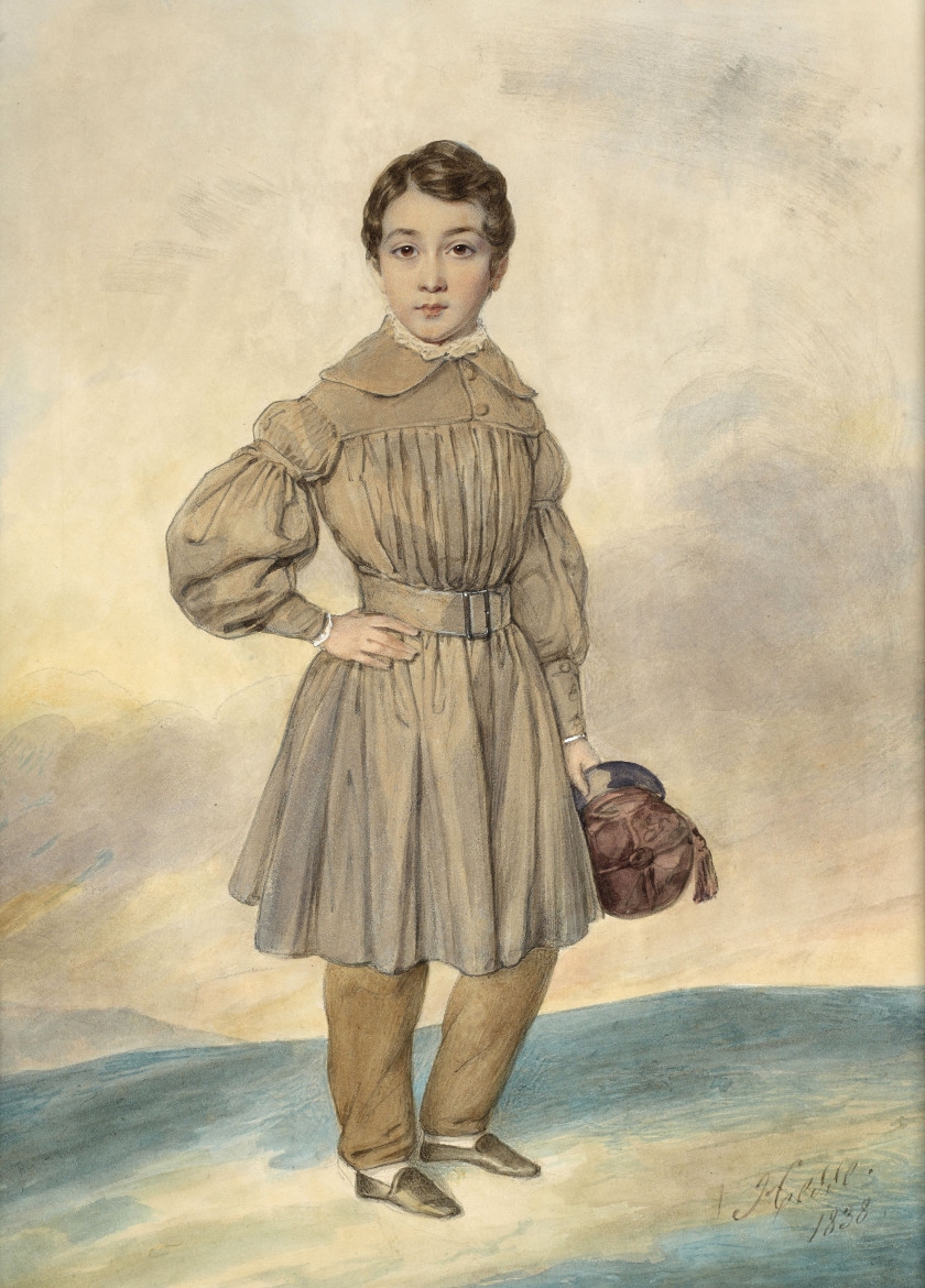Hesse Alexandre | Portrait de jeune garçon âgé de 8 ans (1838 ...