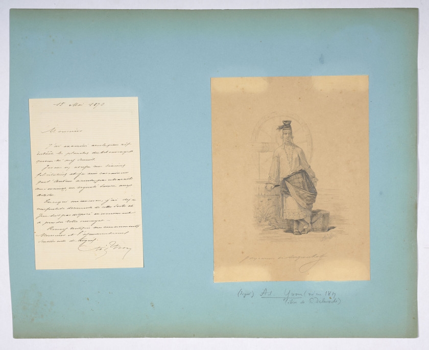 Adolphe Yvon | Portrait en pied d'une paysanne russe; On y joint seize ...