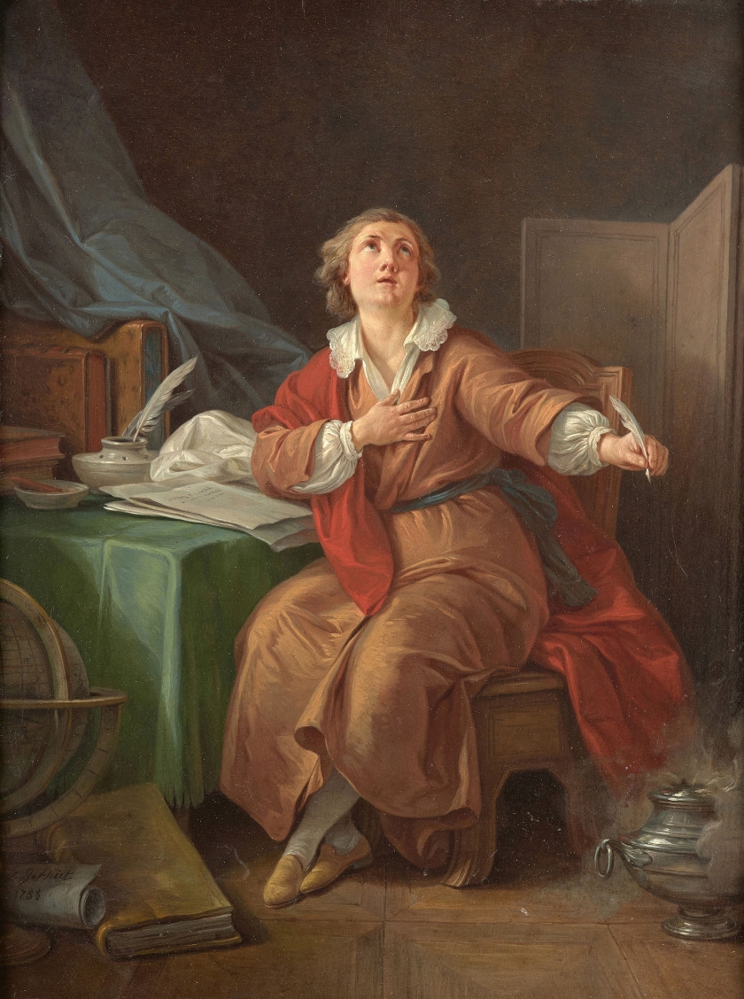 Jean-Baptiste Huet | Portrait de Marie-Joseph Chénier (1788) | MutualArt