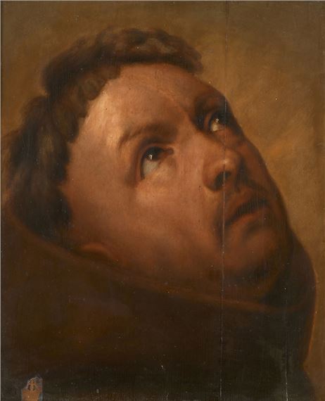 Flemish School 17th Century | Visage de moine capucin en extase | MutualArt