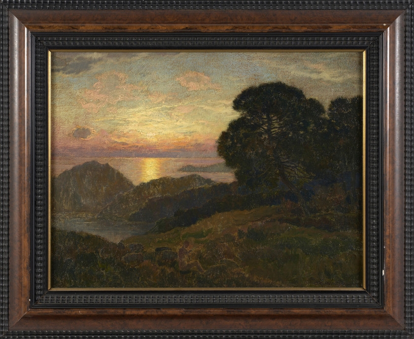 Marie Auguste Emile René Menard | Coucher de soleil | MutualArt
