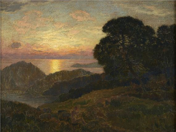 Marie Auguste Emile René Menard | Coucher de soleil | MutualArt