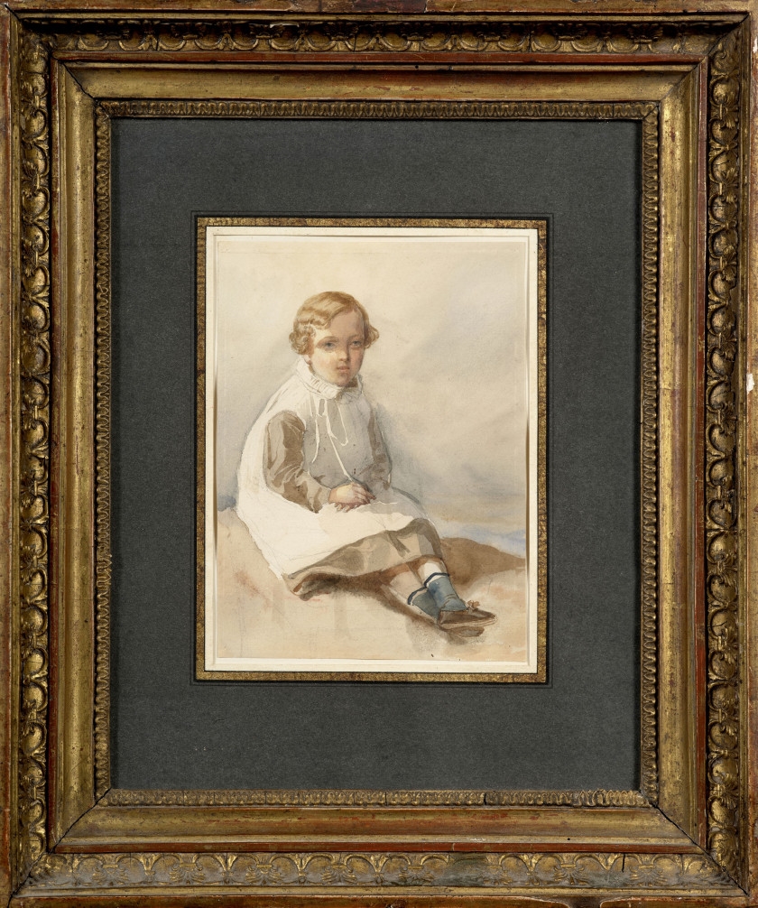 Pierre-Joseph Dedreux-Dorcy | Enfant blond assis | MutualArt