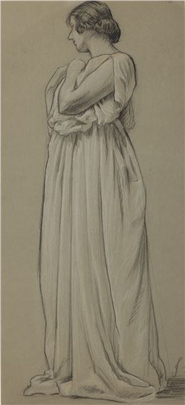 John Luke | Statuesque Draped Figure Study | MutualArt