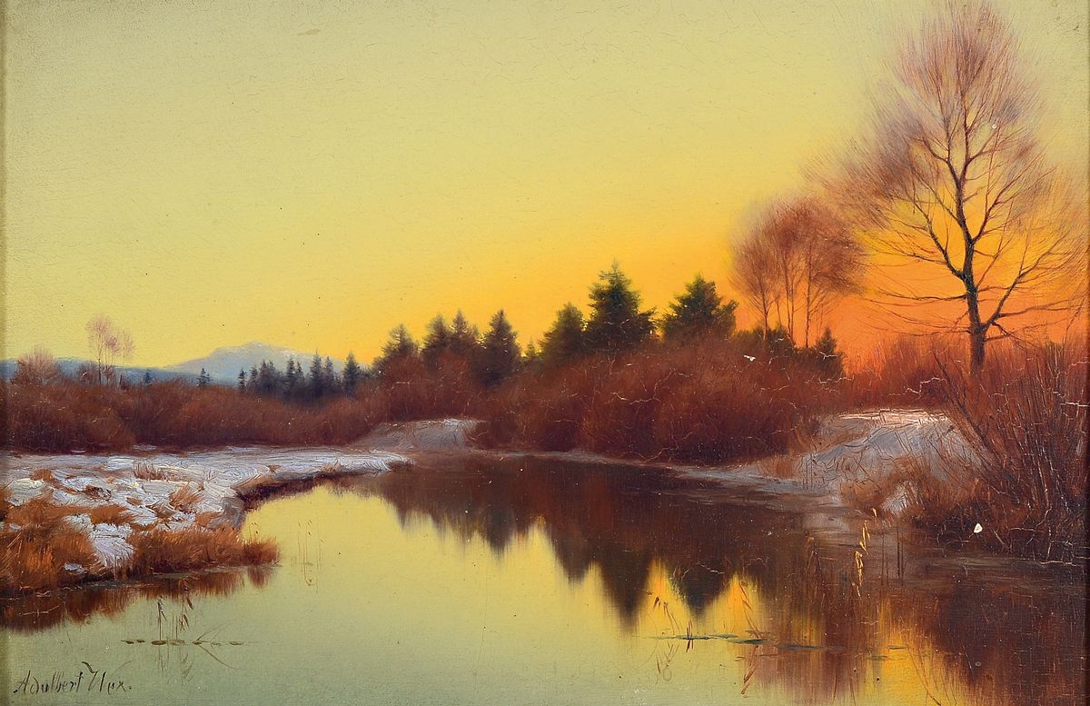 Adalbert Wex | Winterabend in den Isarauen | MutualArt