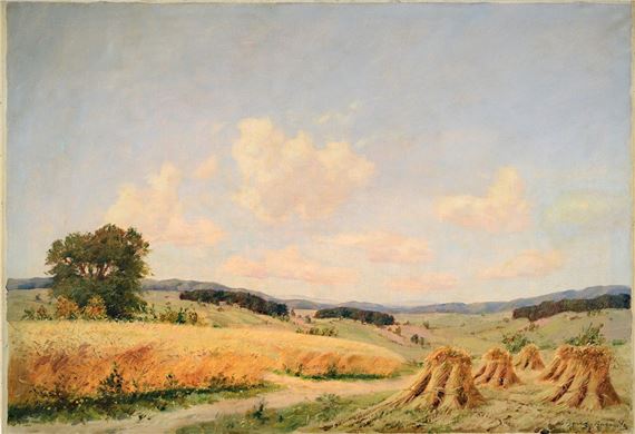 Willy Benz-Baenitz | North German landscape with grain field | MutualArt