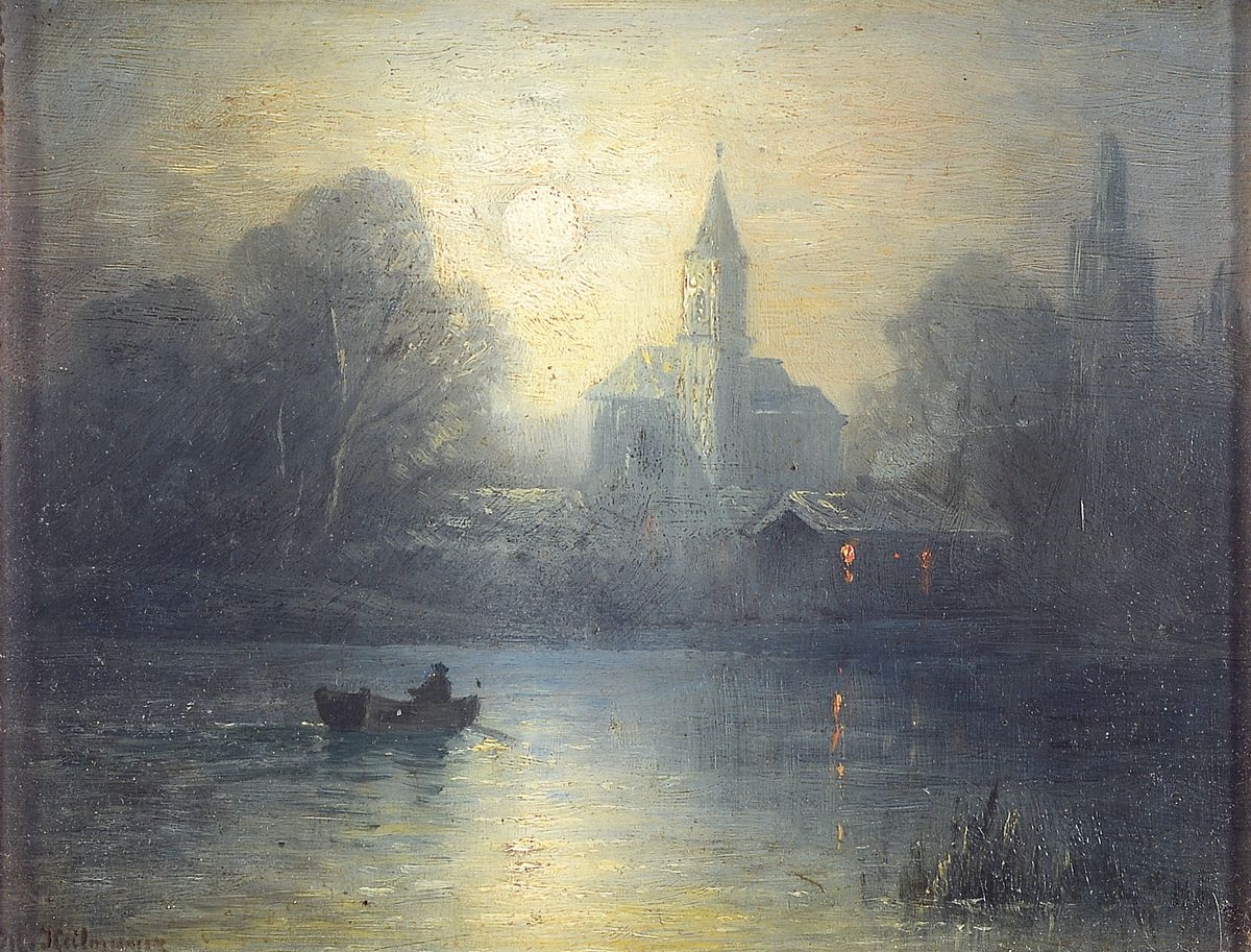 Karl Heilmayer | Venice in the moonlight (1891) | MutualArt