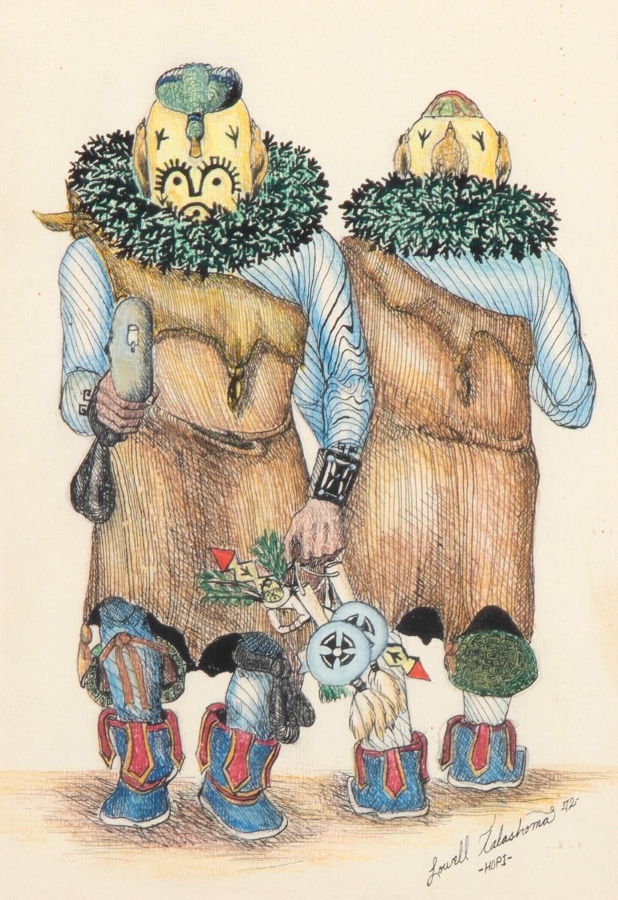 Lowell Talashoma Sr. | Hopi Dancers, 1972 (1972) | MutualArt