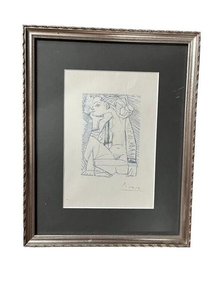 Pablo Picasso | PICASSO ENGRAVING WOMAN PENCILE SIGNED Height: 14 in ...