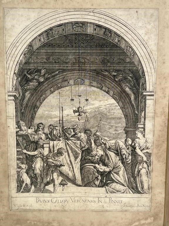 Paolo Veronese | CHRIST IN THE TEMPLE ENGRAVING Height: 27 in. by Width ...