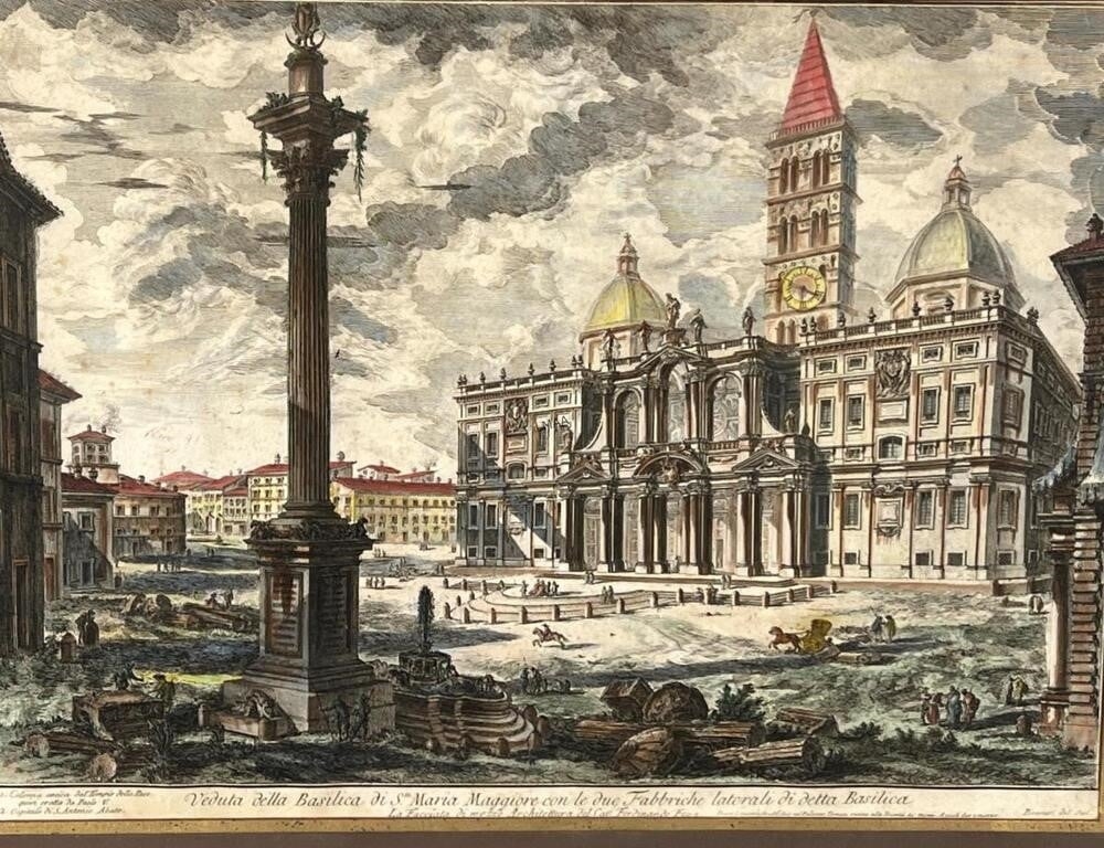 Giovanni Battista Piranesi | ANTIQUE PIRANESI HAND COLORED ENGRAVING ...