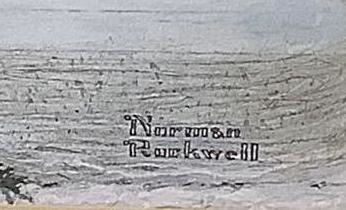 Norman Rockwell | Snowy small town landscape | MutualArt